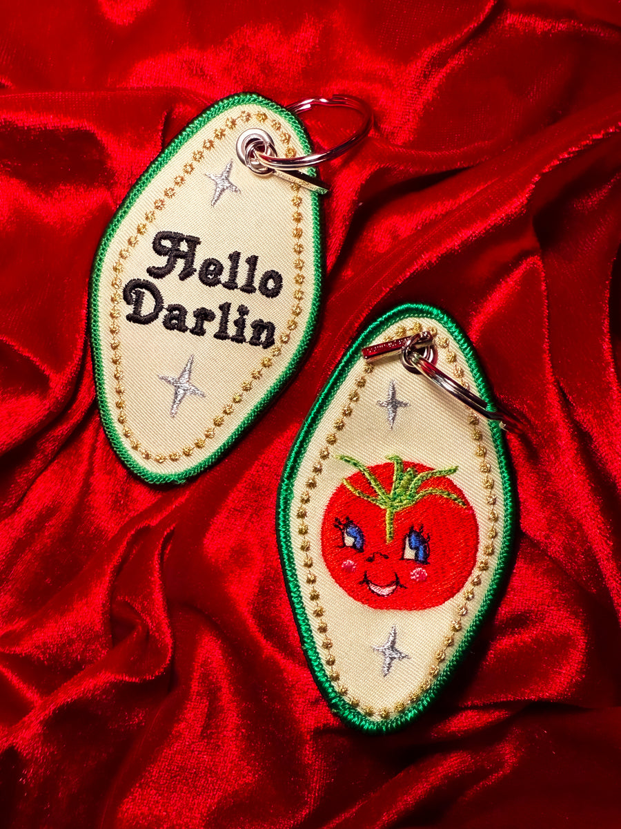 Hello Darlin' Embroidered Keychain – Rattlehead Crafts